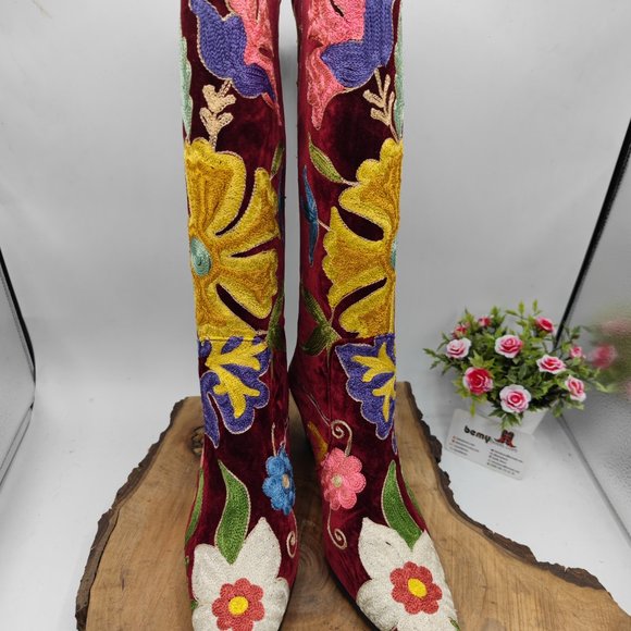 Bemyboots | Shoes | Vintage Cowboy Boots Unique Boots Suzani Boots ...